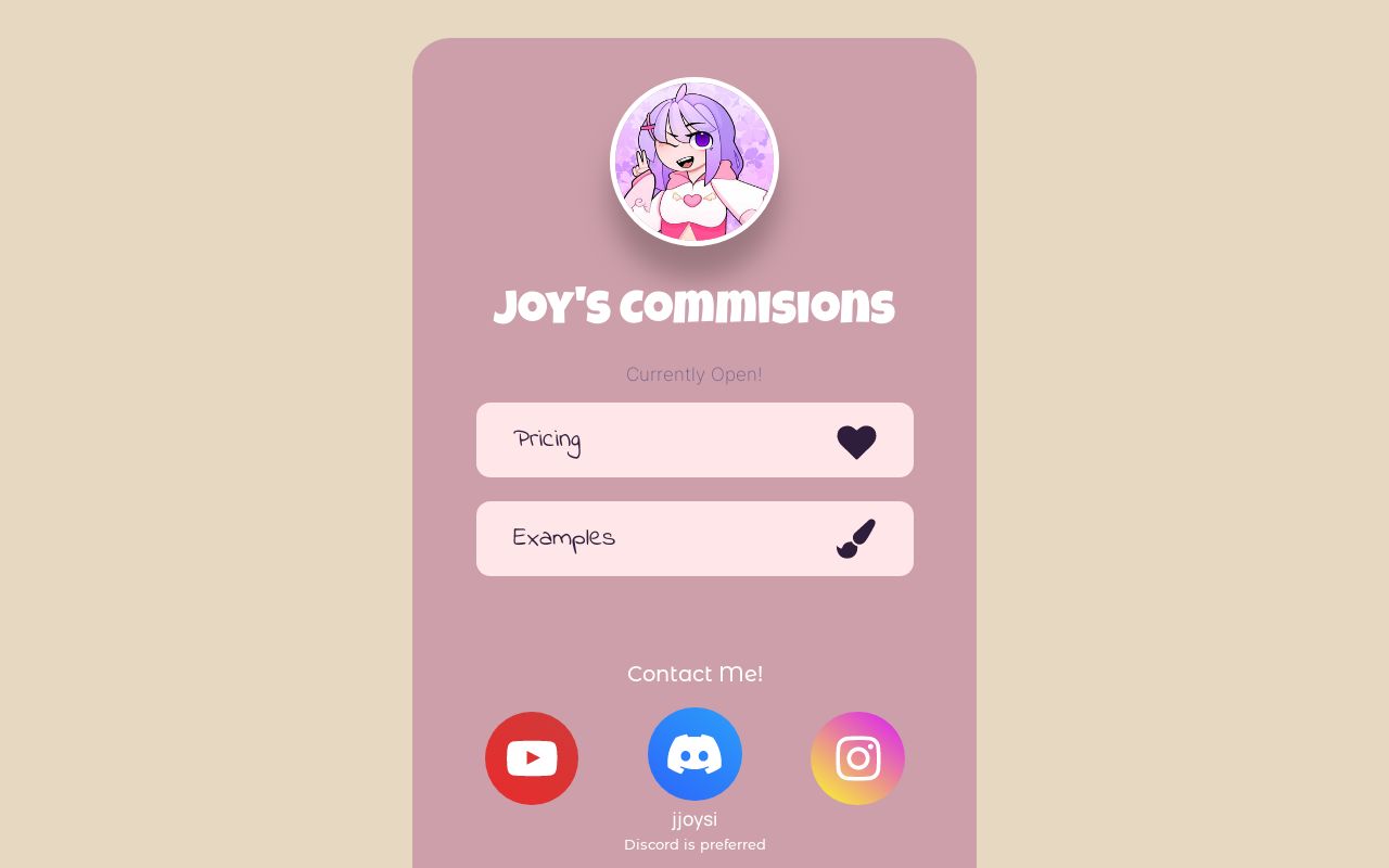 Joy's Commissions